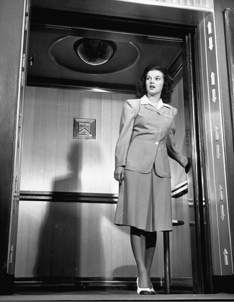 Pushing The Right Buttons Inside A 1947 Charm School For Elevator Pushing The Right Buttons Inside A 1947 Charm School For Elevator